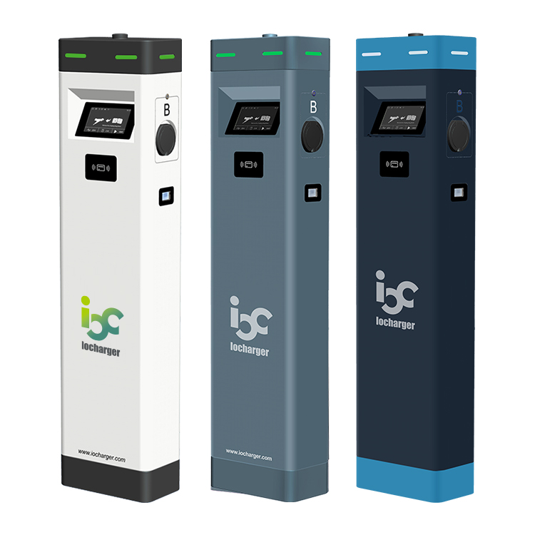 Pedestal 2x7kW 2x22kW Dual AC Commercial EV Charger - OCPP EV Charging ...