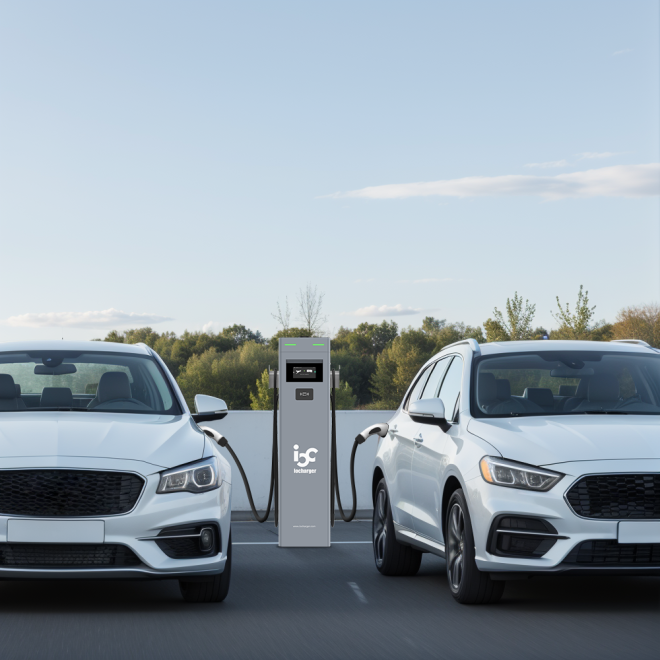 Dual Socket EV Charger | AC Commercial EV Charging Station